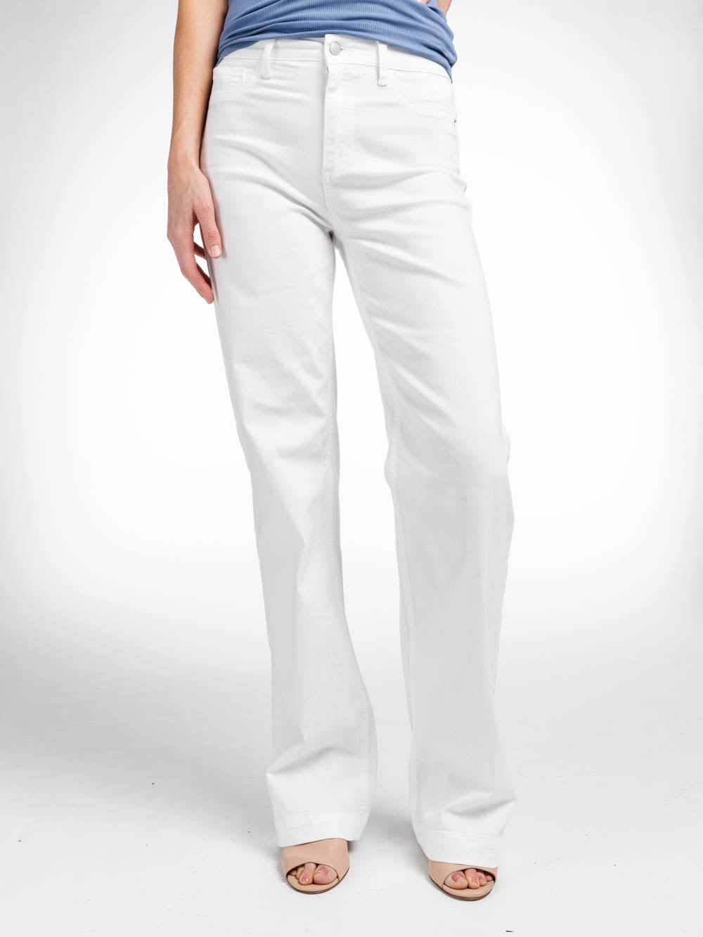 Micah Wide Leg Jean for Tall Women in White - Amalli Talli