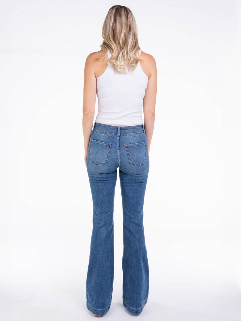 Esme Flare Jean for Tall Girls - Medium Wash | Long Inseam Lengths ...